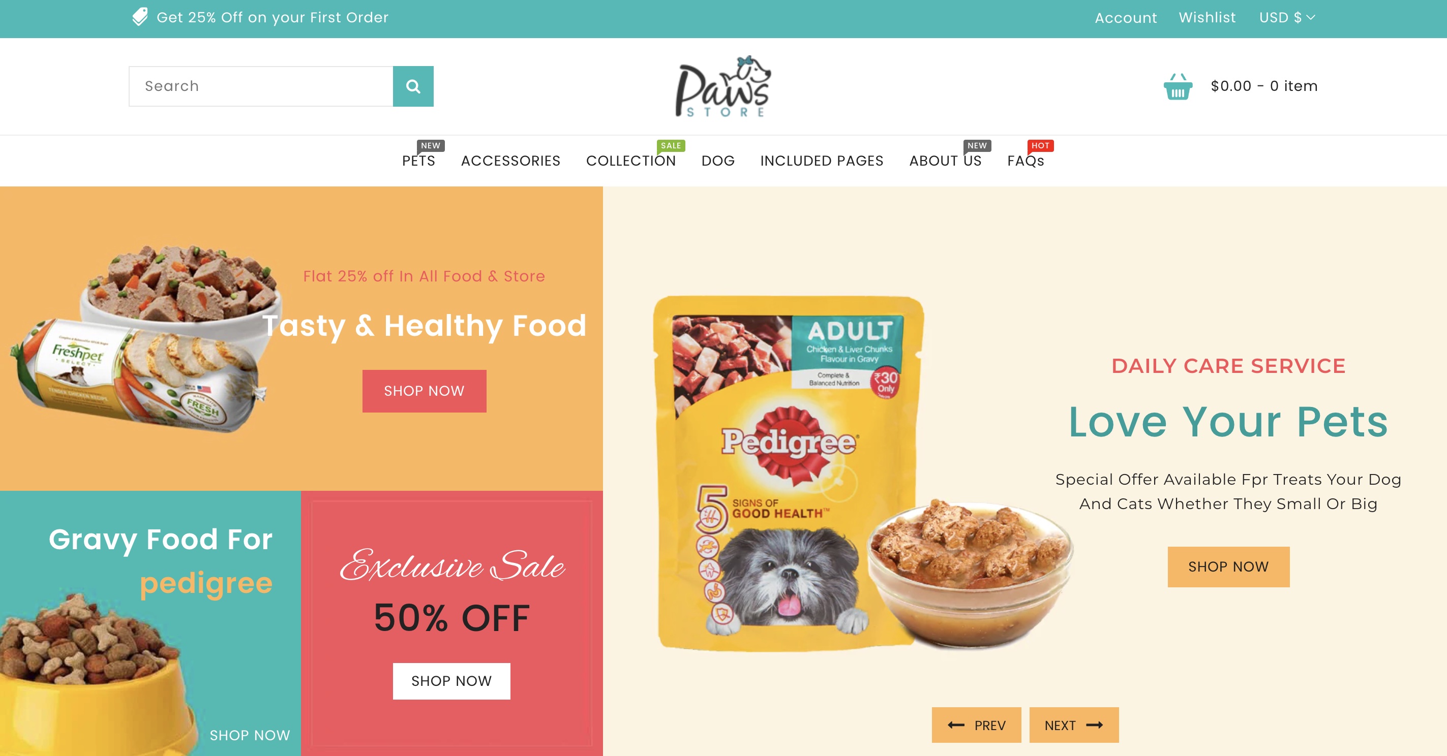 Top 8 Shopify Themes For Pet Food free Paid Xotiny